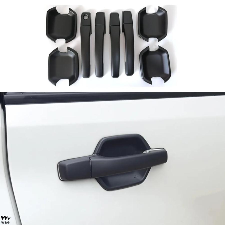 ABS マットブラックドアハンドル+ドアボウルカバー 三菱パジェロ V93/V97 2007-2020 外装カスタムパーツ カスタムパーツ アクセサリー 交換 : ab100302403 ...