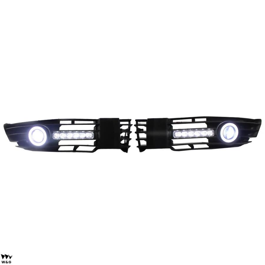 LED ランプ フォルクスワーゲン VW PASSAT B5 B5.5 2000-2005 エンジェルアイデイライト フォグライト グリル カスタムパーツ アクセサリー ...