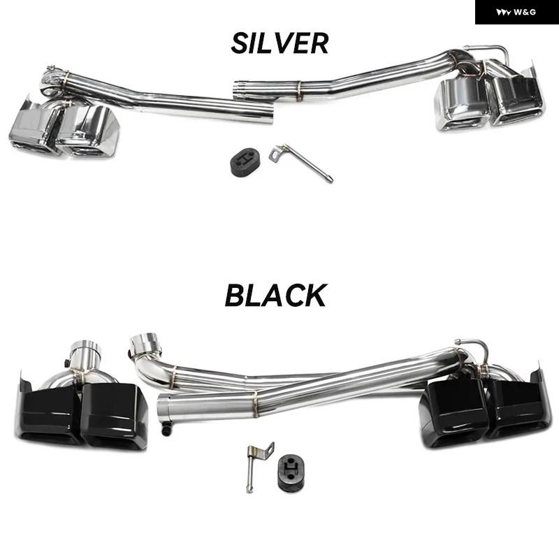 正方形マフラーチップ ベンツ W204 C200 C180 C260 C63 M スポーツ 2008-2013 マフラー 304 ステンレス排気楕円ノズル カスタム パーツ ア ...