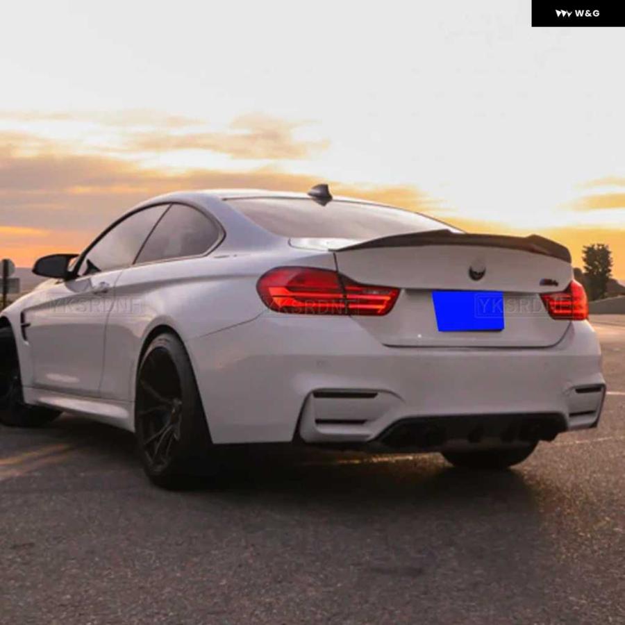 BMW 4シリーズ F32 F33 F36 M4 MP PSM スタイルカーボンリア トランク リッドスポイラー ウィング 外装 チューニング ...