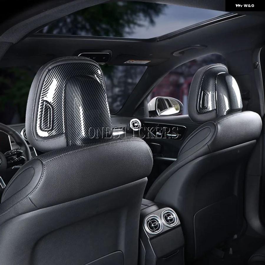 メルセデスベンツ C E GLC EQE EQS クラス AMG W206 W214 X254 V295 V297 シート ヘッドレストボタン調整カバー トリム : Calore - 通販 ...