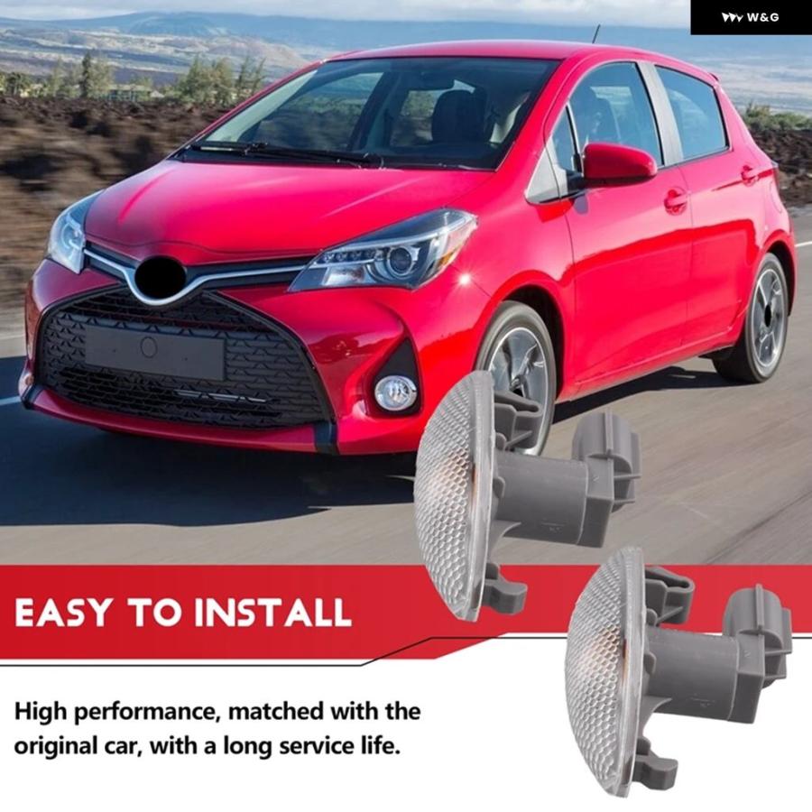 トヨタ 2個 サイドウィンカーフェンダーライトサイドランプ 81730-02090 ヤリス RAV4 オーリス カローラ : Calore車 ...