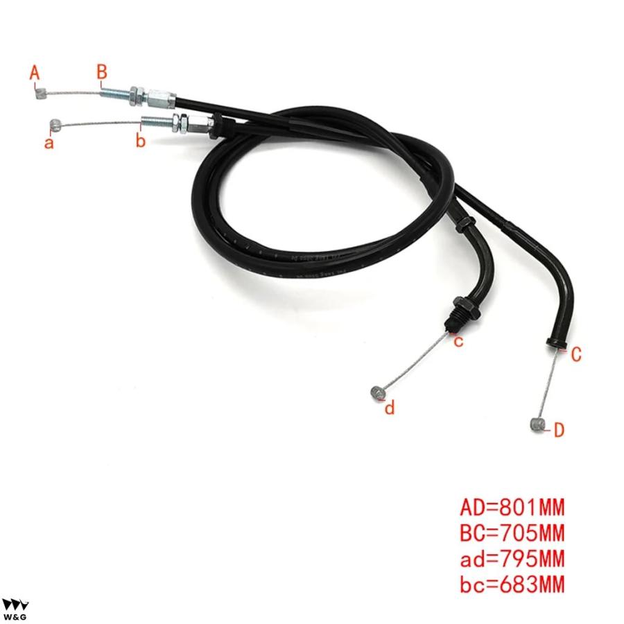 スロットルアクセルケーブル ホンダ CBR400RR NC23 NC29 17910-KT8-000 17920-KT8-000 17910-KT8-010 17910-MV4-000 ...