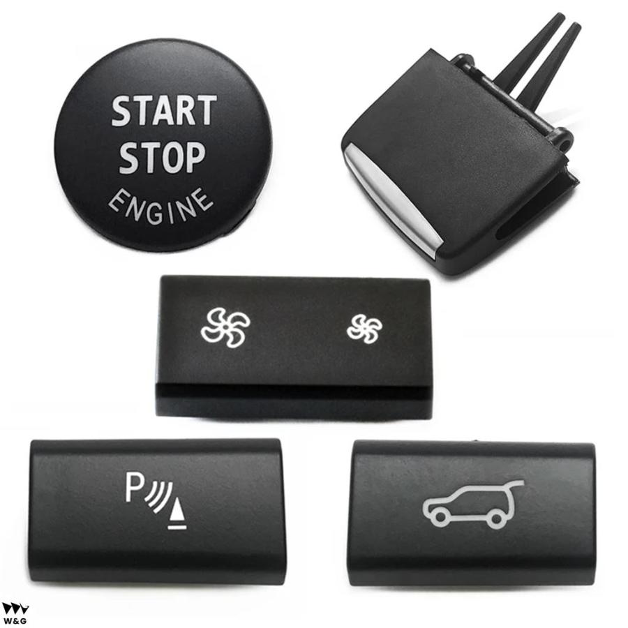 ブランド登録なし ダッシュボード エアベント グリル クリップ AC 換気量 タンク スイッチ イグニッション ボタン BMW X5 X6 E70 E71 E72 2007-2014 ...