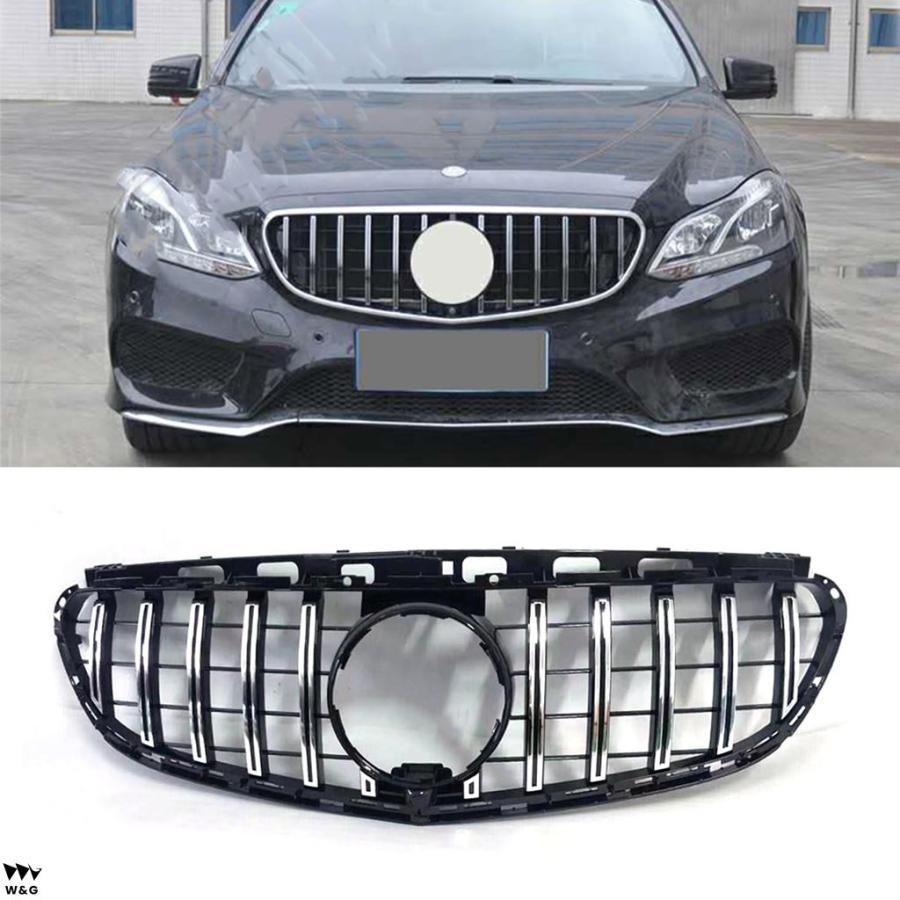 ブランド登録なし グリル フロントグリル メルセデスベンツ Eクラス W212 E200 E300 E250 E350 E400 E550 2014-2016 GT /ブラック アッパー ...