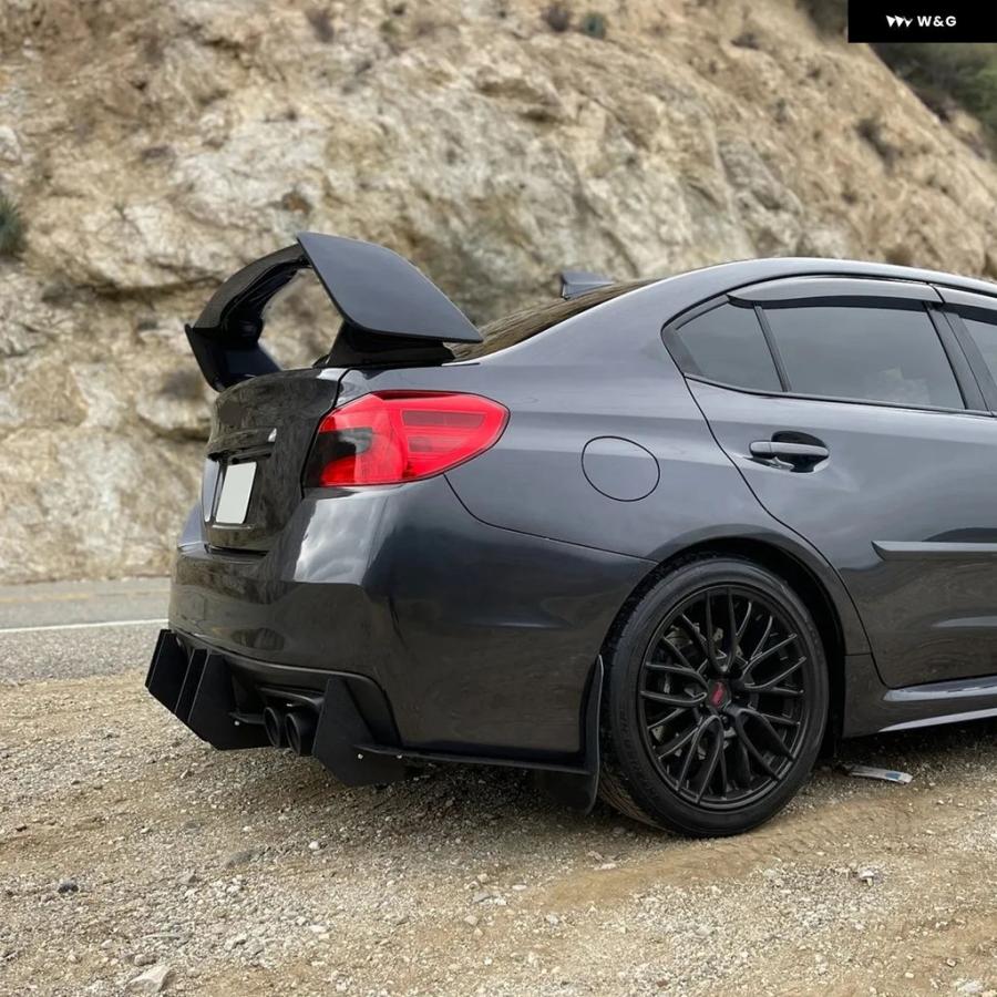2015-2021 スバル WRX STI リアバンパーディフューザー G4 スタイルエプロンサイドウイングレットふひれスプリッターリップスパッツスポイラー : Calore - 通販 ...