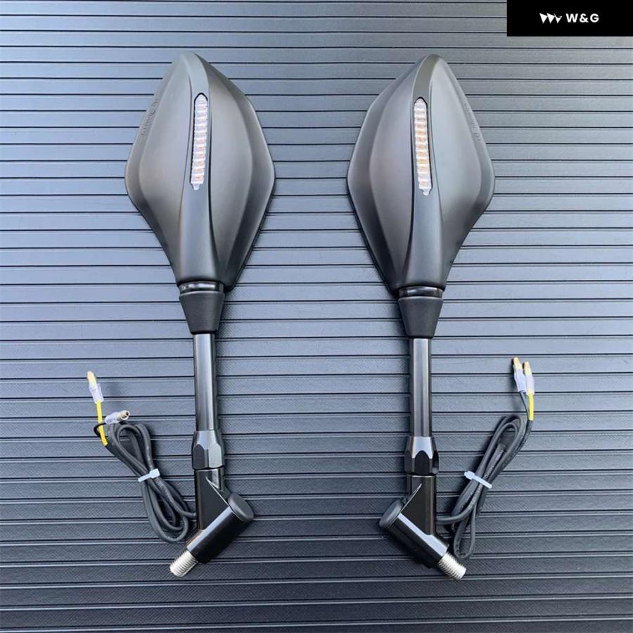 LED バックミラー ヤマハ MT07 MT09/トレーサー 900/9/GT MT10 MT03 MT25 MT01 オートバイ 側 カスタムパーツ アクセサリー : Calore車バイク用 ...