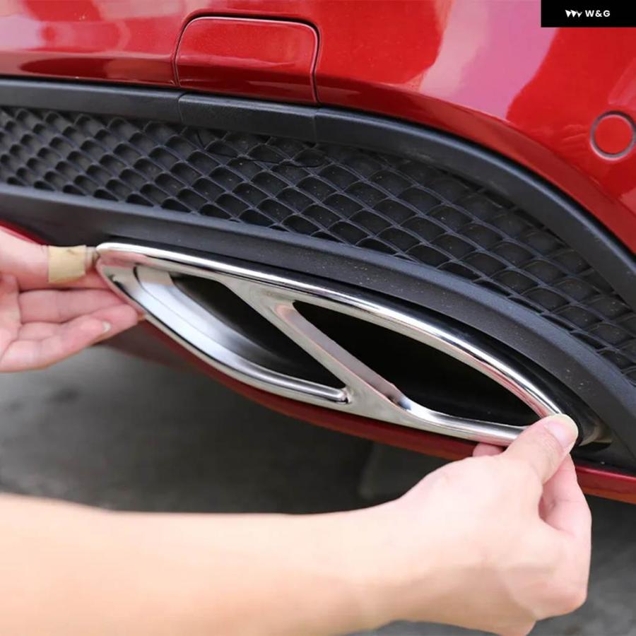 メルセデスベンツ GLC A B C E クラス X253 W205 クーペ W213 W176 W177 W246 W247 2016-2019 マフラーカバー トリム アクセサリー ...