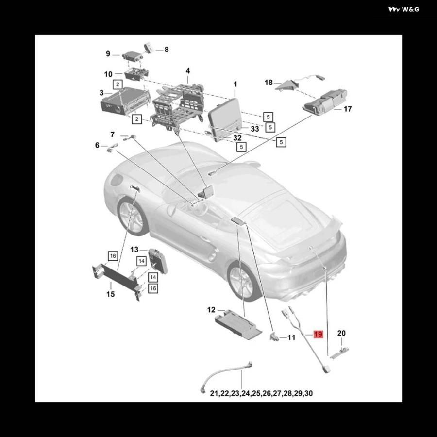 ポルシェ 95B980551L 5Q0980556B リアビューバックアップ カメラ マカン 2015-2020 95B.980.551.L ...