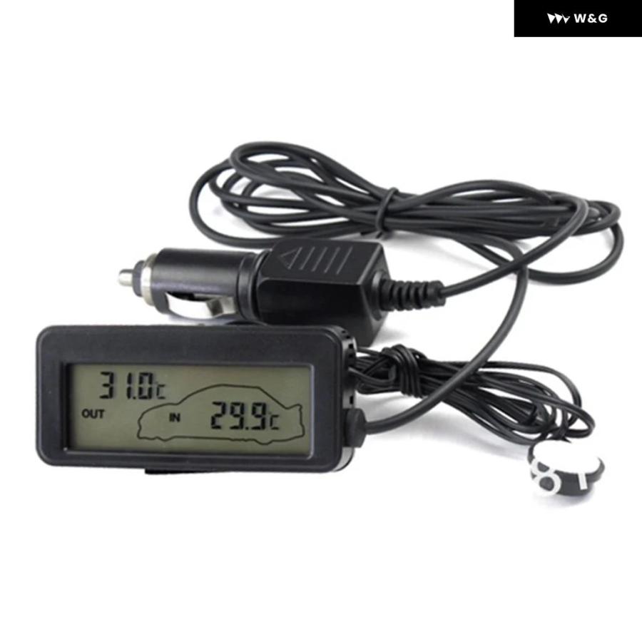 【並行輸入品】 内外温度計 ミニデジタル車LCD ディスプレイ 屋内屋外温度計 12V車 1.5M ケーブル センサー オート カスタム パーツ : Calore車バイク用品輸入専門店 ...