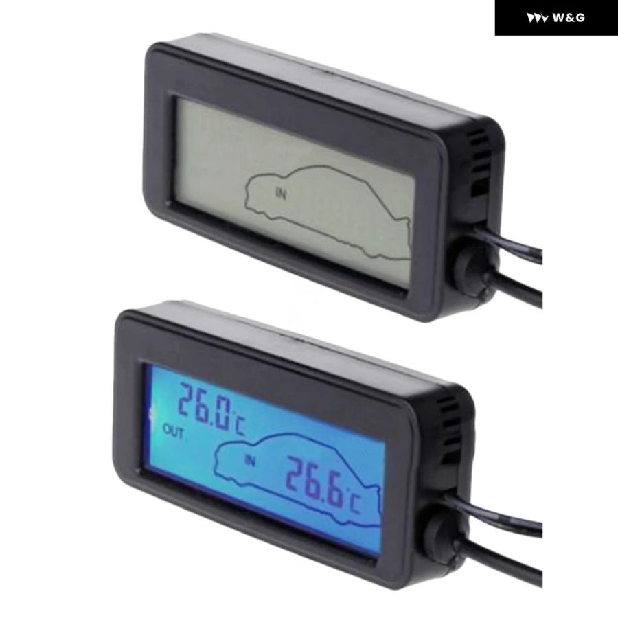【並行輸入品】 内外温度計 ミニデジタル車LCD ディスプレイ 屋内屋外温度計 12V車 1.5M ケーブル センサー オート カスタム パーツ : Calore車バイク用品輸入専門店 ...