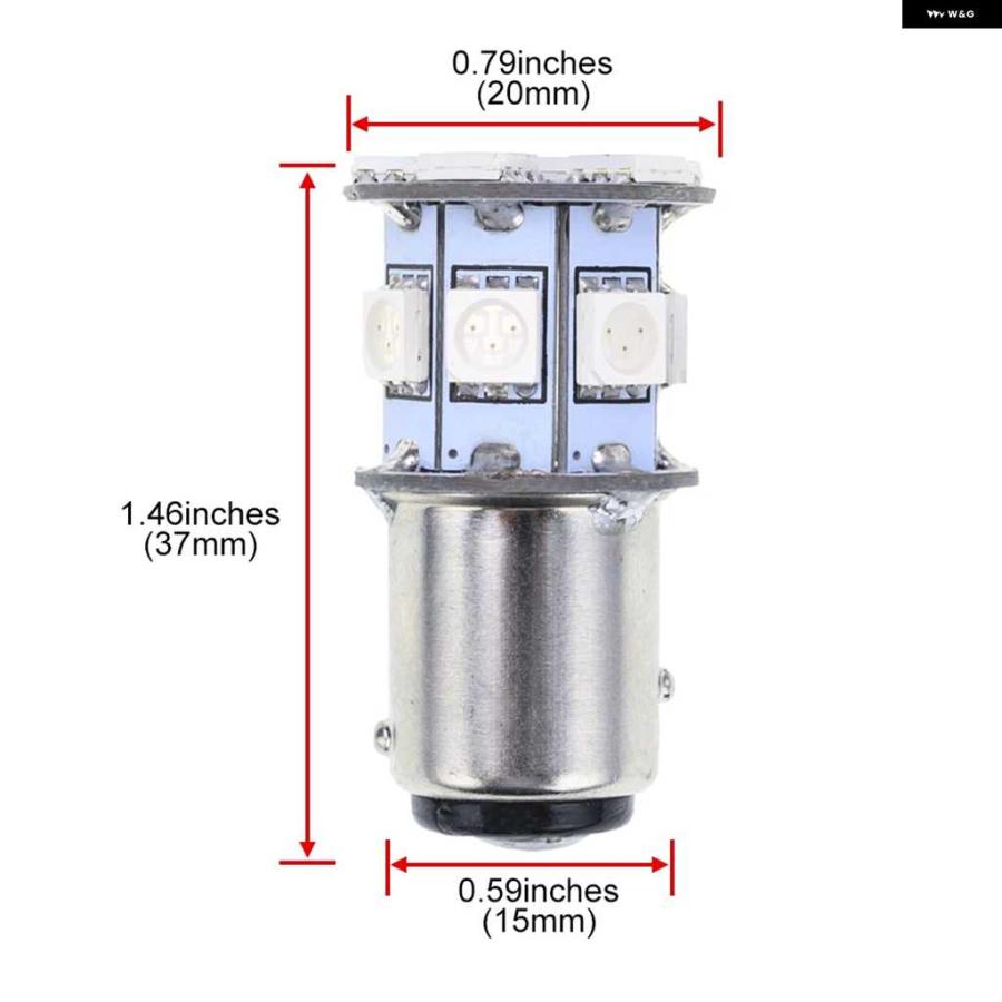 【並行輸入品】2個 6V LED電球 交換用 ホワイト/レッド 1154 BA15D 1157 BAY15D P21/5W RV オートバイ ...