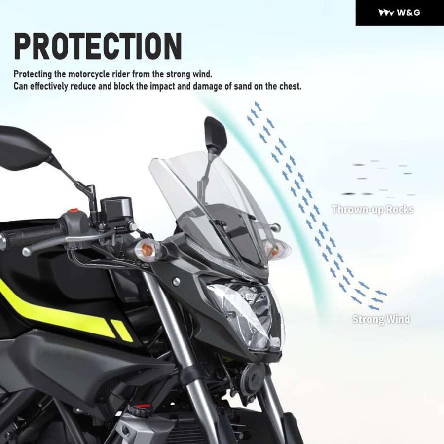 モータースポーツ ツーリング レーシング フロントガラス ブラケット 付き ヤマハ MT-03 MT03 FZ-03 FZ03 2016-19 ...
