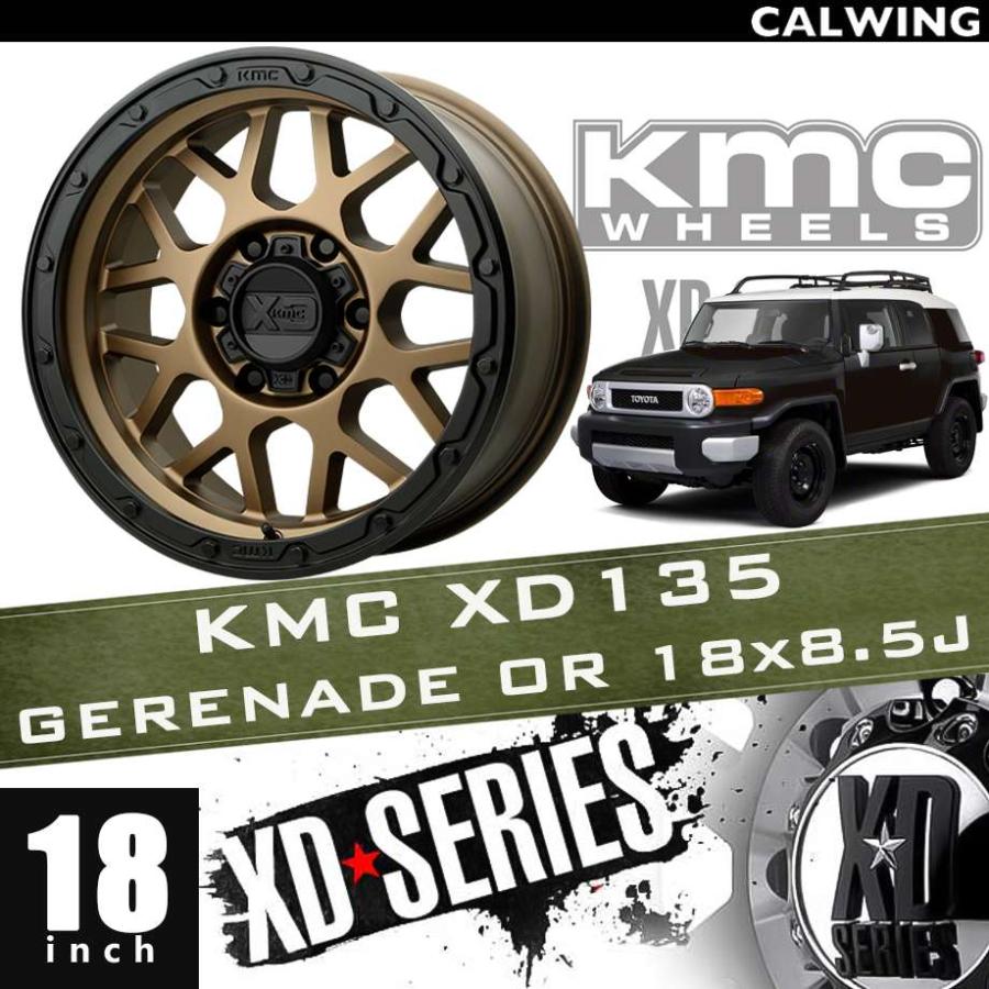 XD135 GRENADE OR MB/MBR 18x8.5J PCD 6x139.7 1本 KMC 215サーフ 150系プラド FJ ...