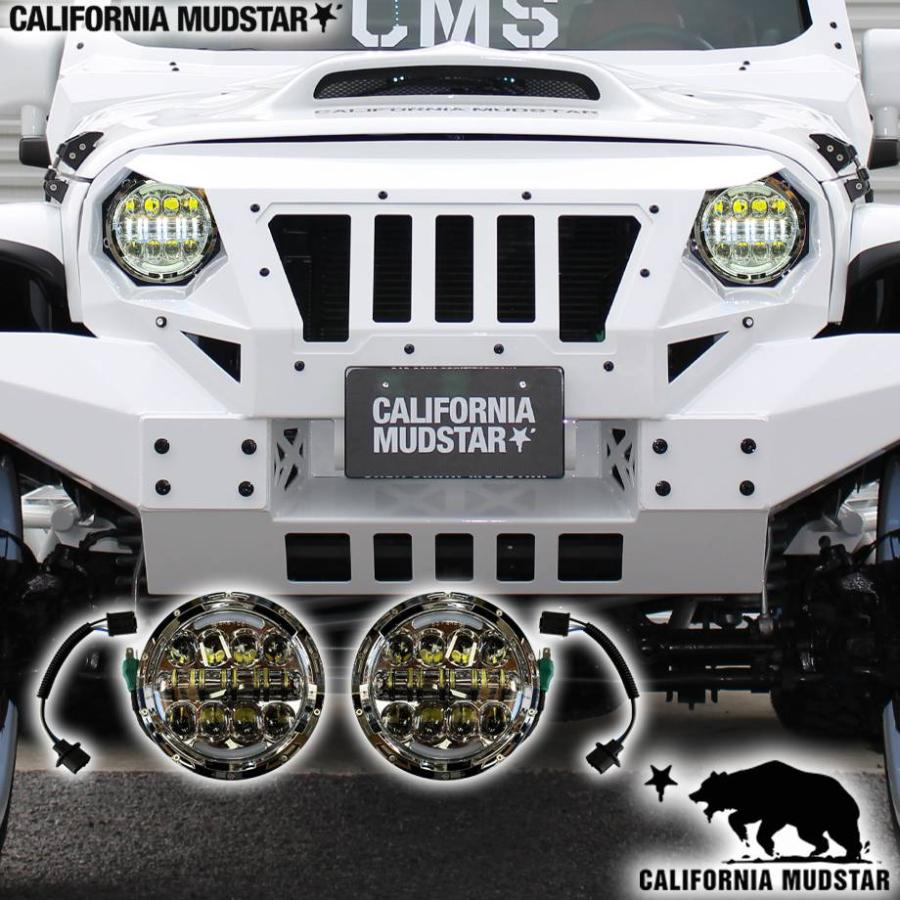 【カリフォルニアマッドスター/CALIFORNIA MUDSTAR★】07-18y ジープ ラングラー JK | LEDヘッドライト 7インチ 85W 8プロジェクタ インナークローム ...