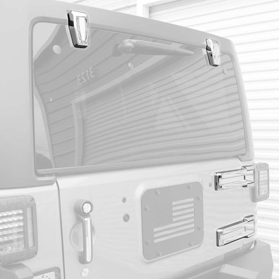 カリフォルニアマッドスター 07-18y ジープ ラングラー JK | クローム ヒンジカバー リアガラス リアゲート用 BAD WRANGLER : キャルウイングパーツセンターヤフー店 ...