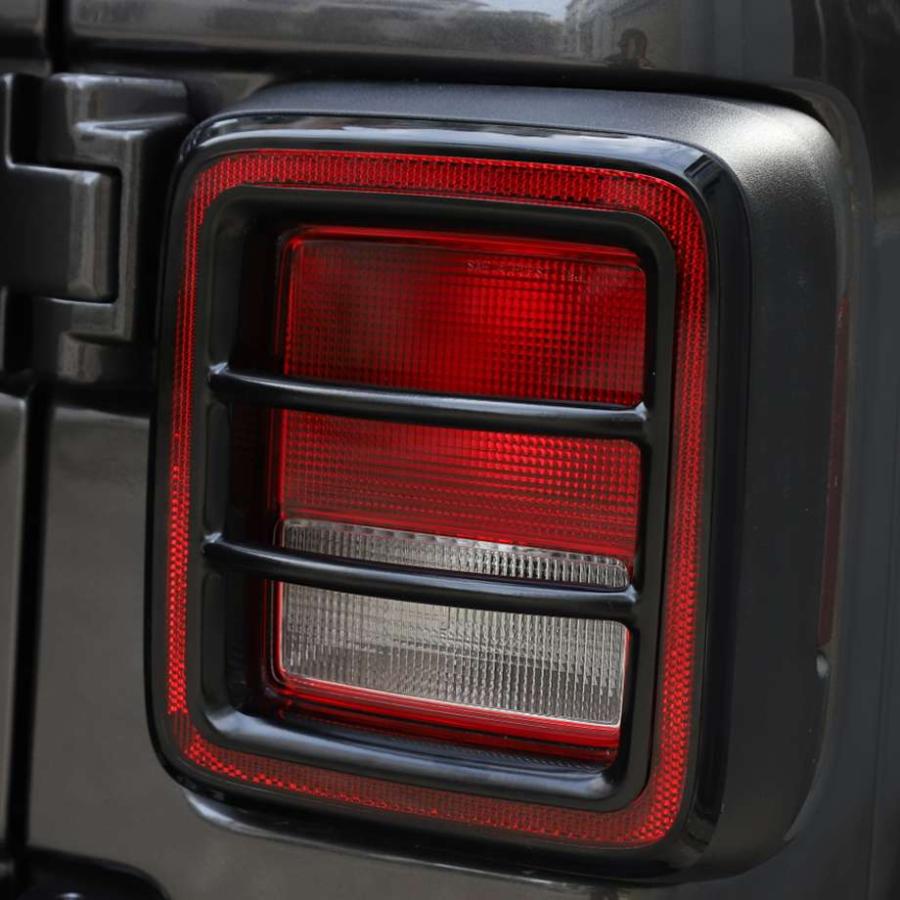 18y- ジープ ラングラー JL | テールライトガード カバートリム ブラック 2ライン 2PCS : キャルウイングパーツセンターヤフー店 - 通販 - Yahoo!ショッピング