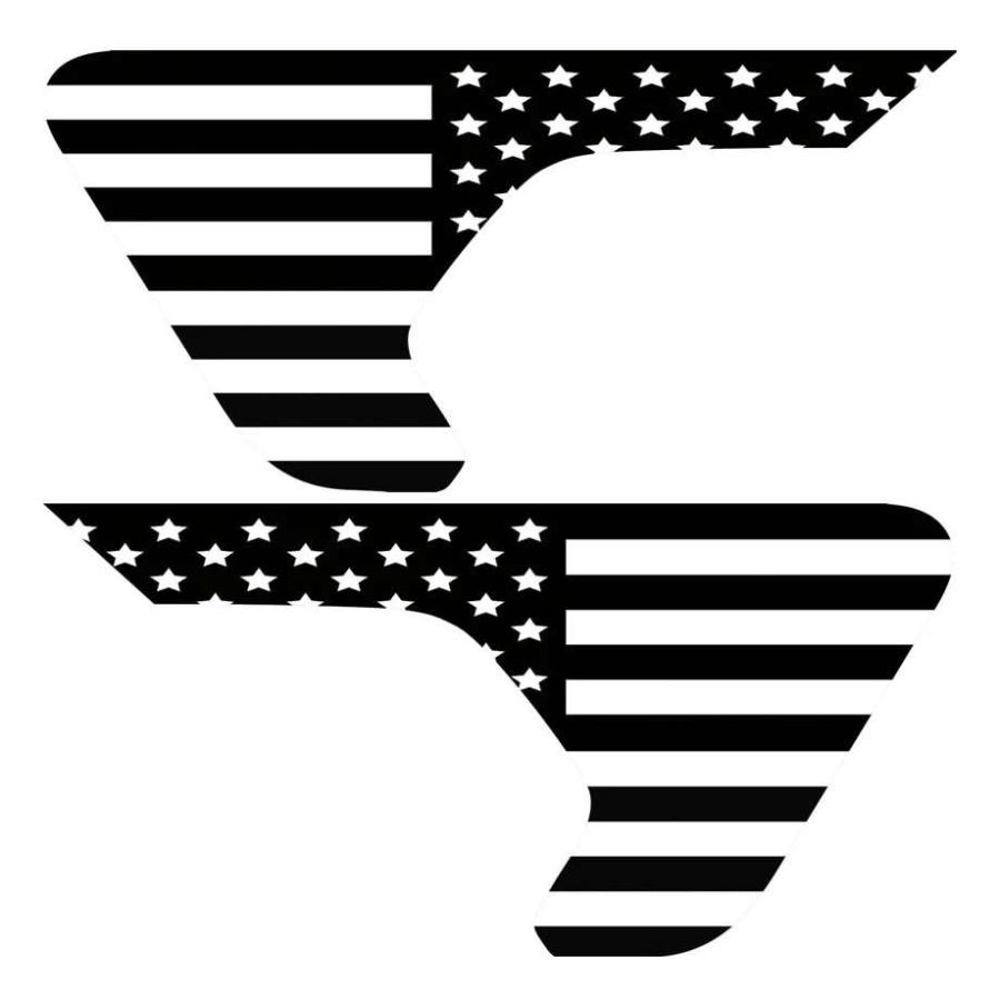 18y- ジープ ラングラー JL | フェンダーベントデカール USフラッグ ブラック /ホワイト 2PCS アンダーザサンインサート : キャルウイングパーツセンターヤフー店 - 通販 ...