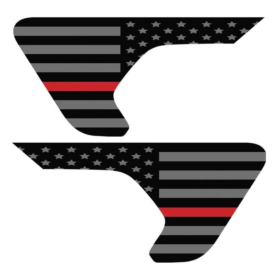 18y- ジープ ラングラー JL | フェンダーベントデカール USフラッグ レッドライン 2PCS アンダーザサンインサート : キャルウイングパーツセンターヤフー店 - 通販 ...