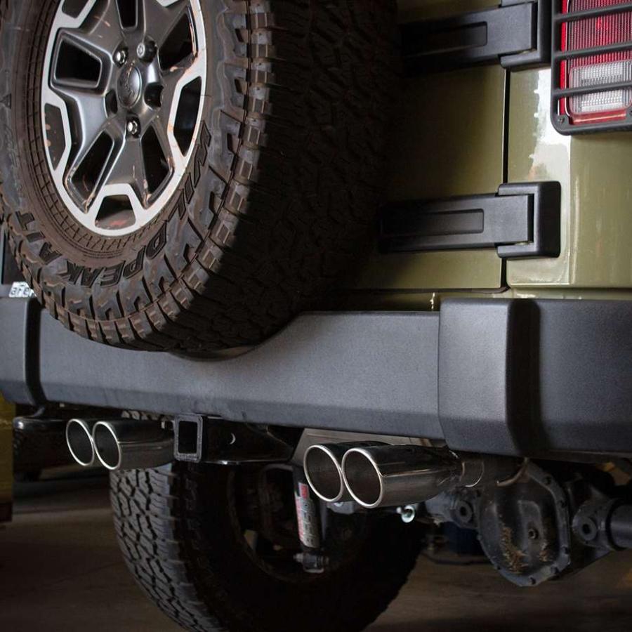 07-18y ジープ ラングラー JK マフラー アクスルバック レーベルシリーズ デュアルリア スプリット ポリッシュデュアルチップ AFE : キャルウイングパーツセンターヤフー店 ...