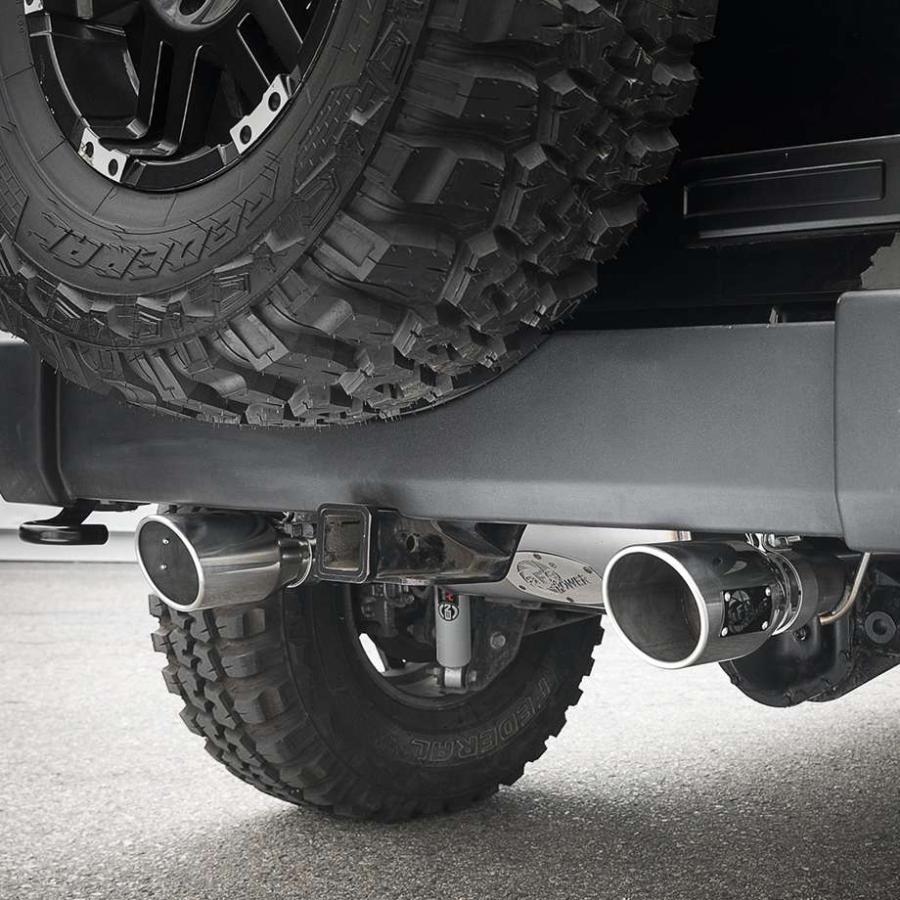 07-18y ジープ ラングラー JK マフラー キャタバックエキゾースト レーベルシリーズ デュアルリア スプリット ポリッシュチップ AFEパワー : キャルウイングパーツセンターヤフー店 ...