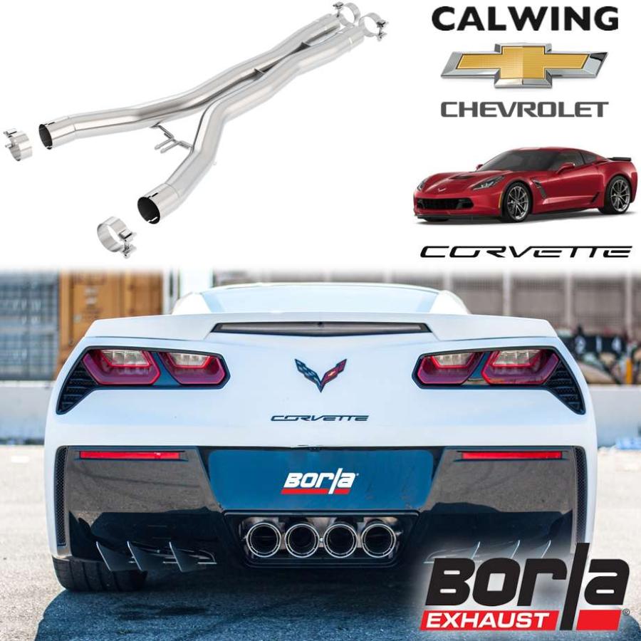 14-19y コルベット C7 スティングレーグランスポーツ Z06 | マフラー ミッドパイプ Xパイプ ボーラ : キャルウイングパーツセンターヤフー店 - 通販 - Yahoo!ショッピング