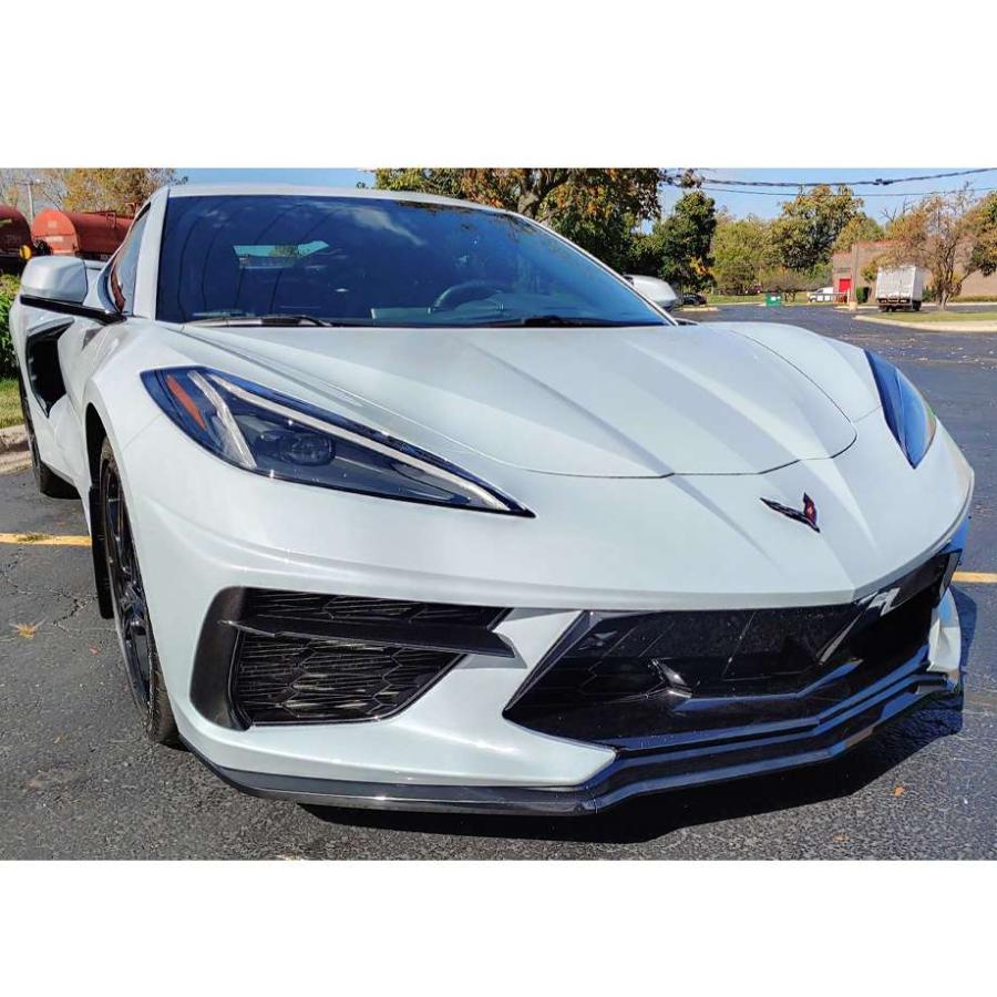 20y- コルベット C8 | フロントスプリッター カーボンフラッシュ スリーピースタイプ : キャルウイングパーツセンターヤフー店 - 通販 - Yahoo!ショッピング