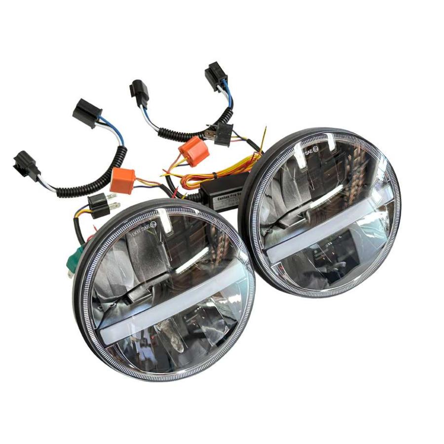 カリフォルニアマッドスター 07-18y ジープ ラングラー JK 7インチ LEDヘッドライト LEDリング/ライン 2PCSセット : キャルウイングパーツセンターヤフー店 - 通販 ...