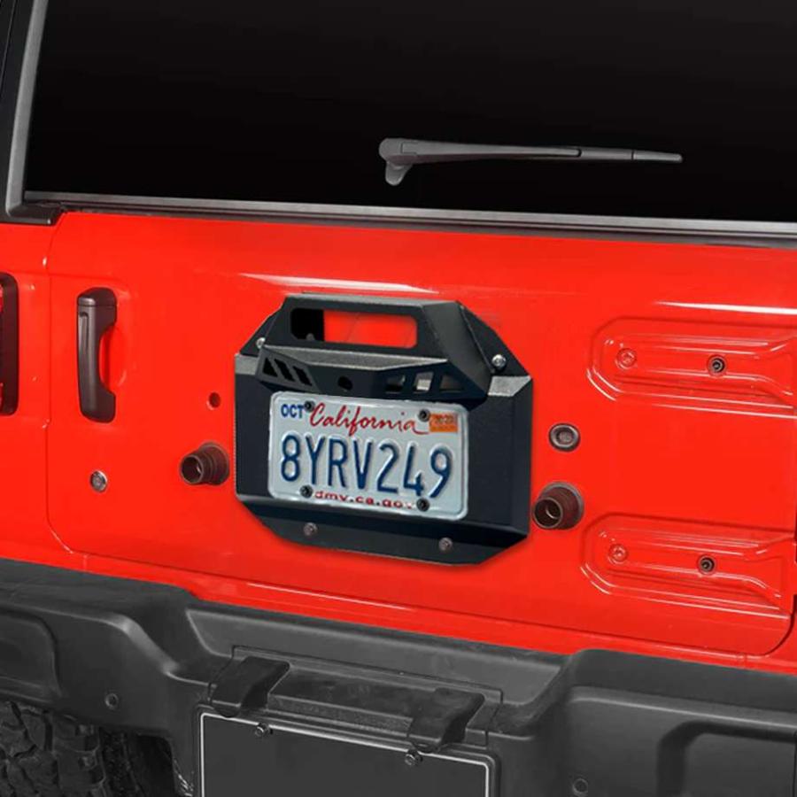 カリフォルニアマッドスター 18y- ジープ ラングラー JL | テールゲートライセンスプレートホルダー ブラック : 122784 : キャルウイングパーツセンターヤフー店 - 通販 ...