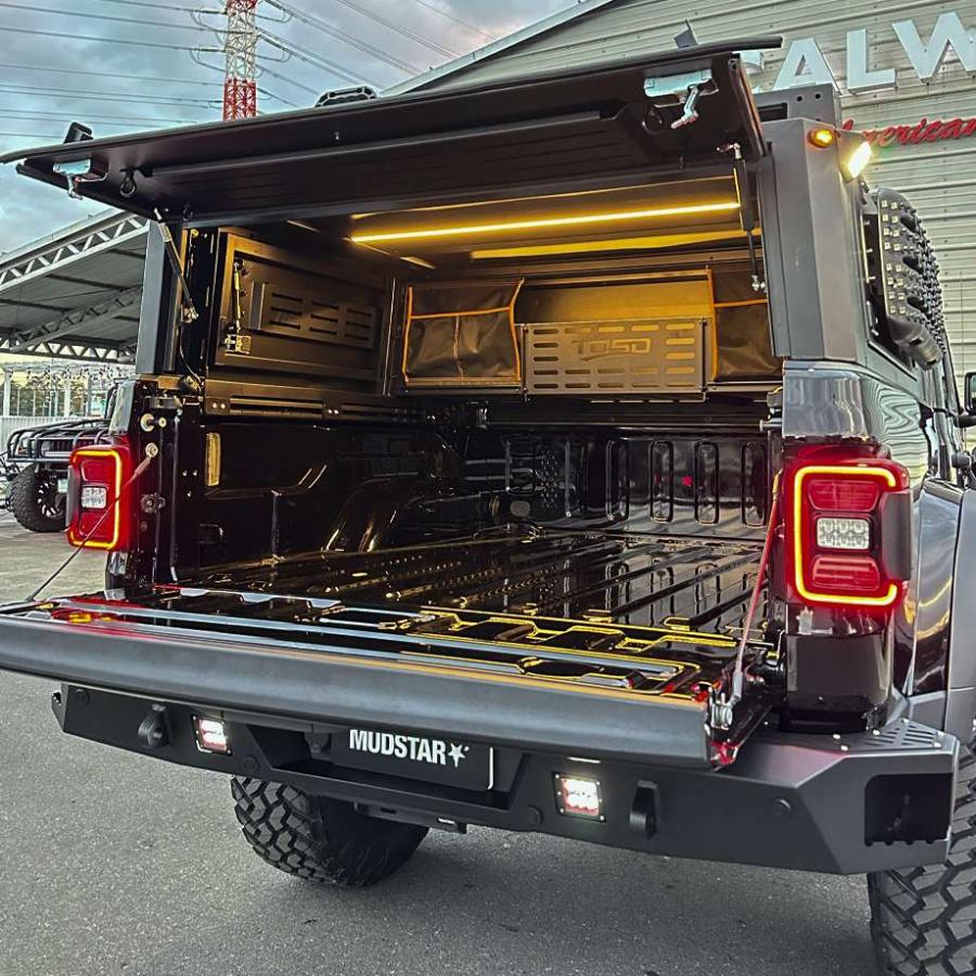 カリフォルニアマッドスター 20y- グラディエーターJT | リアベッドラックボックス LEDライト付属 : キャルウイングパーツセンターヤフー店 - 通販 - Yahoo!ショッピング
