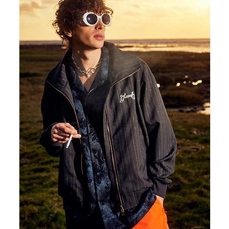 【glamb(グラム)】Sparkle Stripe Track Jacket スパークルストライプトラックジャケット(GB0225 ...