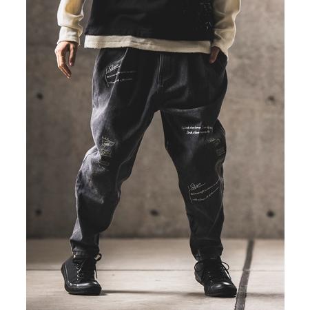 GLIMCLAP 【GLIMCLAP(グリムクラップ)】Multicolor embroidery design denim pants デニムパンツ(15-083-gla-cd ...