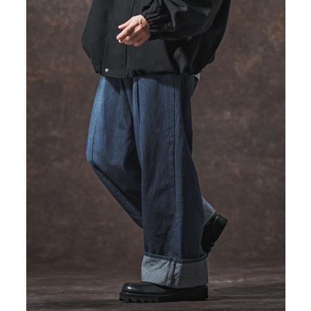 Jih Nunc 【Jih Nunc(ジーヌンク)】11.5ozデニムロールアップ加工ワイドパンツ(JIH-R1136) : CAMBIO - 通販 - Yahoo!ショッピング