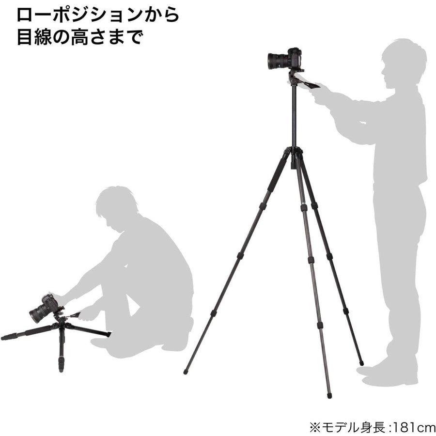 SLIK スリック ライトカーボン E74 三脚 全高172.5cm 4段 ナットロック式 25mmパイプ径 3ウェイ雲台 クイックシュー式 新品 : CAMERArt Yahoo!店 ...