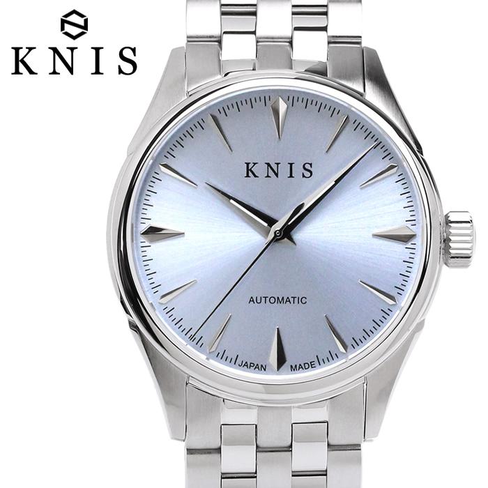 KNIS ニス 日本製 自動巻き 腕時計 メンズ サファイアガラス ステンレスベルト 10気圧防水 機械式 人気 ブランド ギフト KN001 アイスブルー : 腕時計 財布 バッグの ...