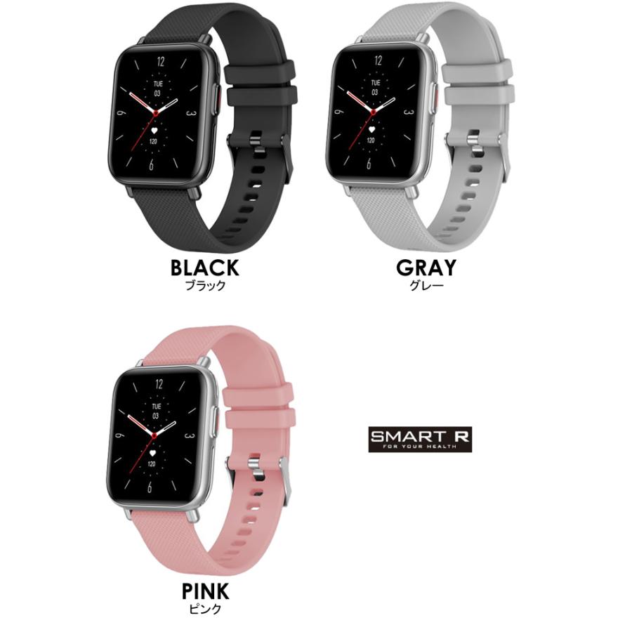 SMART R スマートウォッチ レディース メンズ 角型 腕時計 防水 日本語 F5 カラースクリーン タッチパネル 国内正規品 メーカー ...