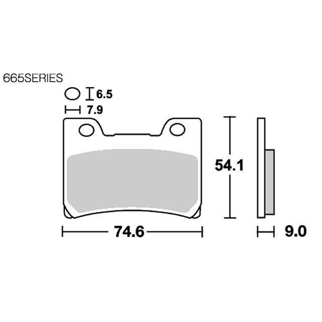 正規品／エスビーエス FZR1000 ブレーキパッド 665HF ストリート（セラミック） SBS バイク :126903-489330:モト ...