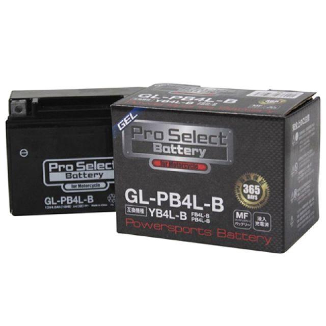 【メーカー直送】プロセレクトバッテリー 汎用 GL-PB4L-B（YB4L-B 互換）（液入） Pro Select Battery バイク ...