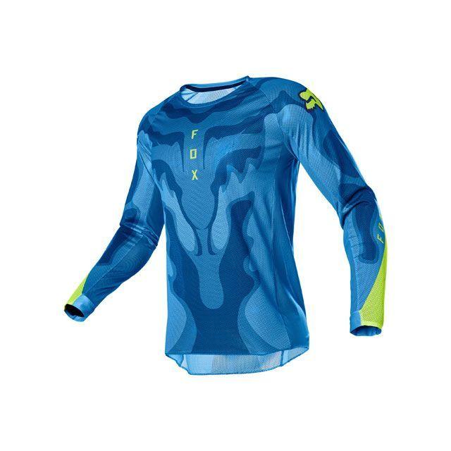 正規品／フォックス エアーラインジャージ エクソー（ブルー/イエロー） サイズ L FOX バイク : 1303618-2576801 ...