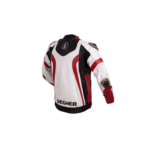 正規品／デグナー 2022-2023秋冬モデル 22WJ-6 レザーレーシングジャケット（ホワイト/レッド） サイズ XL DEGNER バイク : 1307568-2582031 : モト ...