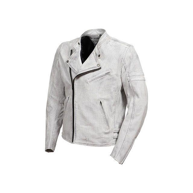 正規品／デグナー 2023春夏モデル 23SJ-4 レザーメッシュジャケット（ホワイト） サイズ：XL DEGNER バイク :1328537 ...