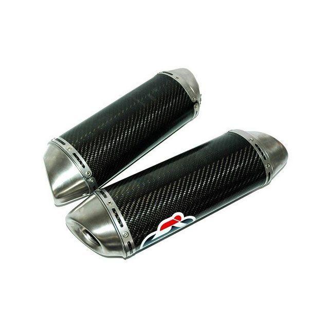 TERMIGNONI テルミニョーニ R1 2 サイレンサー STR スリップオン オーバル ステンレス スリーブ： カーボン バイク ...