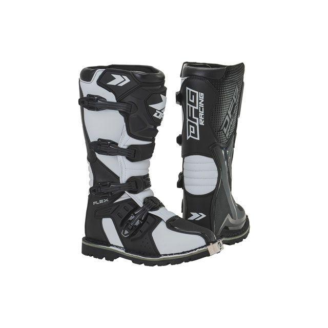 ディーエフジー フレックスブーツ オフロード（ブラック/ホワイト） サイズ 30.0cm DFG バイク : モトメガネYahoo!店 - 通販 - Yahoo!ショッピング