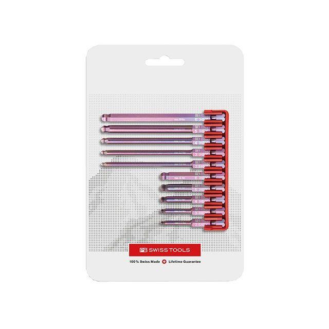 PB SWISS TOOLS PBスイスツールズ E6.714CN 10本組 段付きボールポイントビットセット ビットホルダー付 パッケージ ...