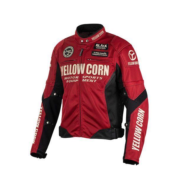 YeLLOW CORN イエローコーン 2025春夏モデル YB-5102 ジャケット（ブラック/レッド） サイズ 3L バイク : モトメガネYahoo!店 - 通販 - Yahoo!ショッピング