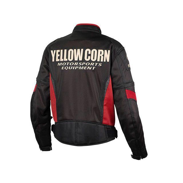 YeLLOW CORN イエローコーン 2025春夏モデル YB-5102 ジャケット（ブラック/レッド） サイズ 3L バイク : モトメガネYahoo!店 - 通販 - Yahoo!ショッピング