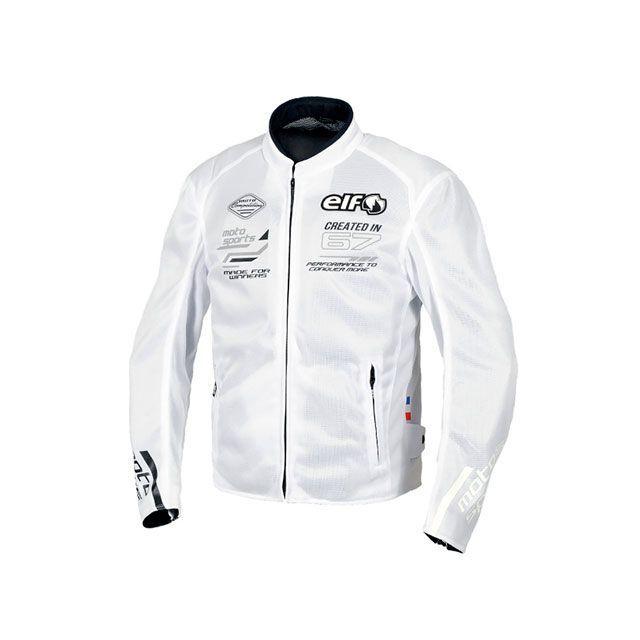 elf エルフ 2025春夏モデル EJ-S121 エオリアメッシュジャケット（ホワイト＆ブラック） サイズ LL バイク : モトメガネYahoo!店 - 通販 - Yahoo!ショッピング