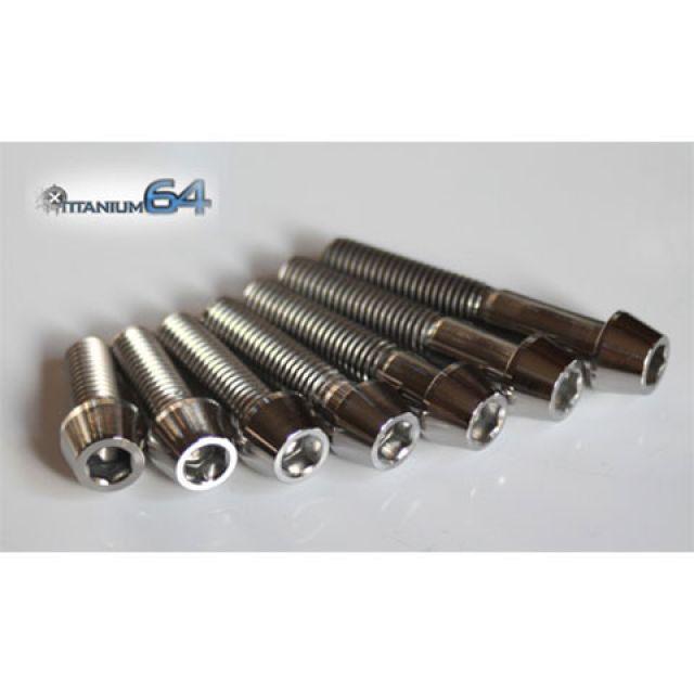 TITANIUM64 チタニウム64 汎用 テーパーキャップボルト M10×75mm P1.25 カラー ブライトシルバー : モトメガネ ...