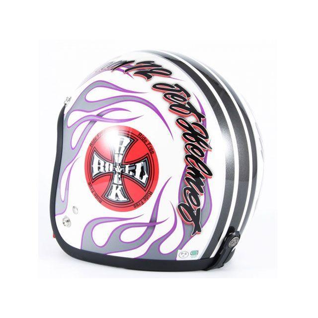 72JAM JET HELMET 72ジャムジェット ROCK＆ROLL カラー ホワイト バイク : モトメガネYahoo!店 - 通販 - Yahoo!ショッピング