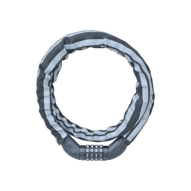 ジェイ＆シー（自転車） ダイヤル式ワイヤーロック（JC-065W）φ18mm×1200mm 布カバー 暗証番号変更可能（ブラック/反射） J ...